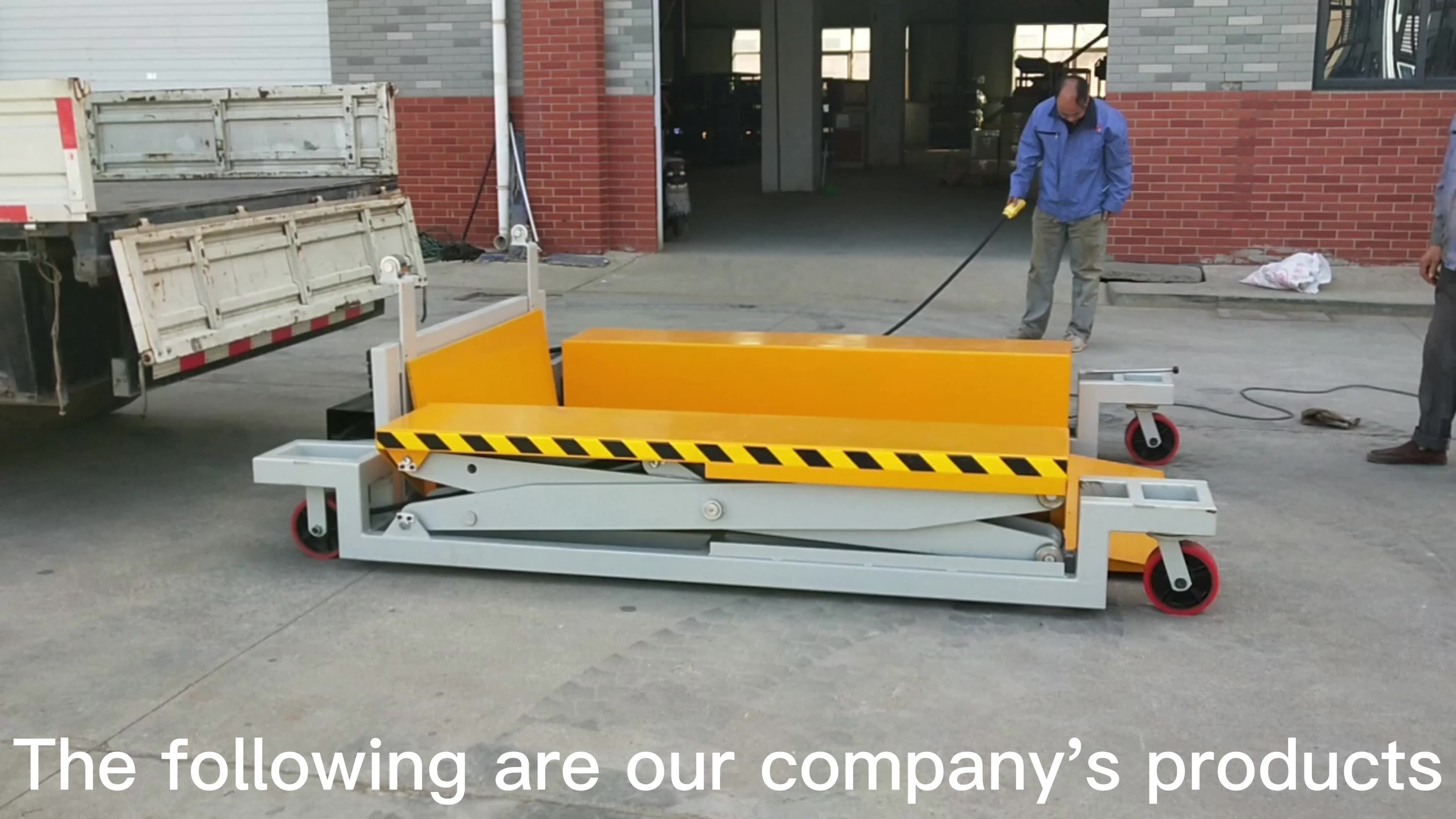 Outdoor Scissor Lift Table Hydraulic Lift Trolley Cargo Lift Platform ...