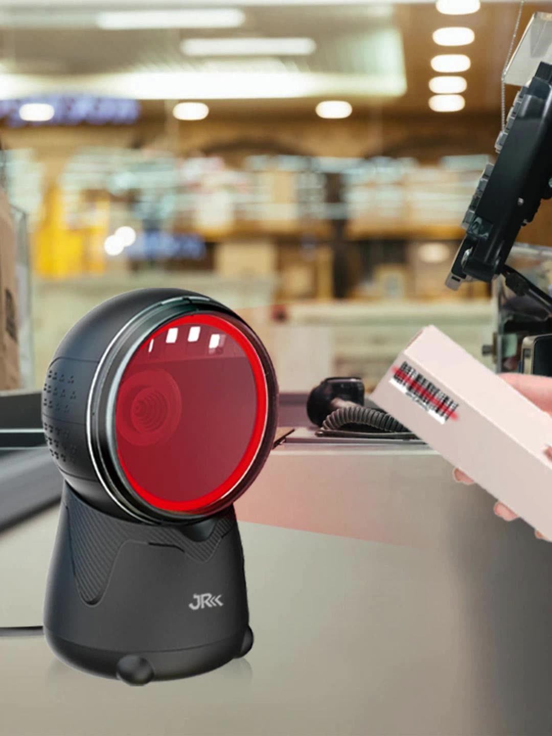 Hot Desktop Corded Qr Code Scanner Reader 2d Qrcode Omnidirectional ...