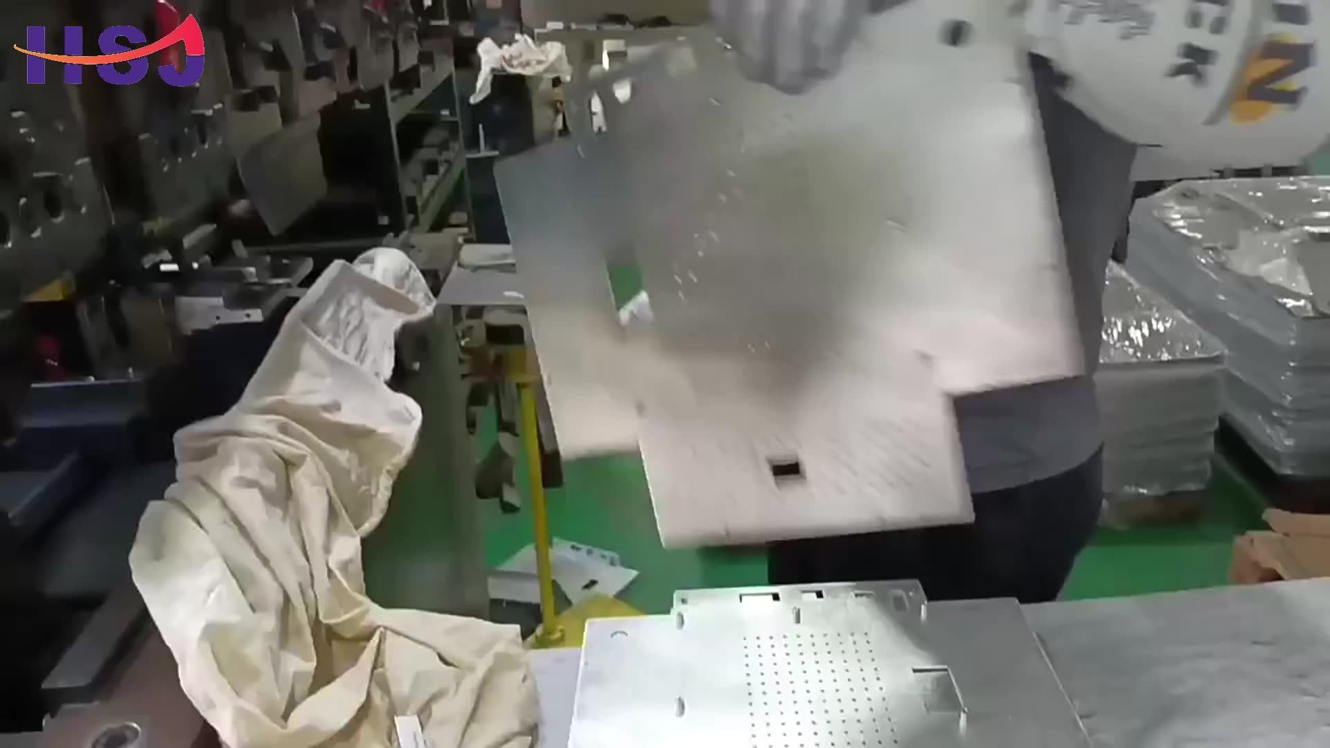 Hsj Factory Sheet Metal Bending Wheel Cutting Spray Welding Aluminium Box Processing Sheet Metal ...