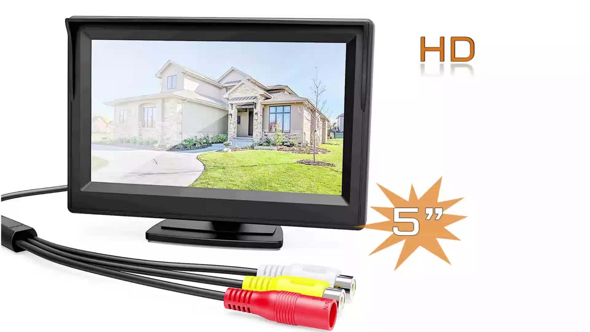 Epark Rearview Small Screen Stand Av Tv 5 Inch Tft Car Lcd Monitor For ...