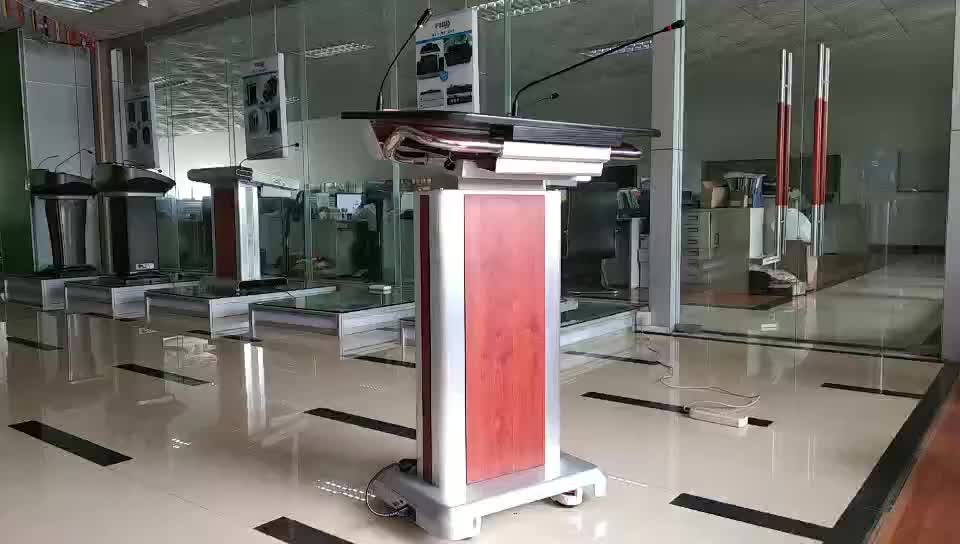 Newest Modern Design Podium/church Pulpit With Mic.,Led Light,Auto Lift ...