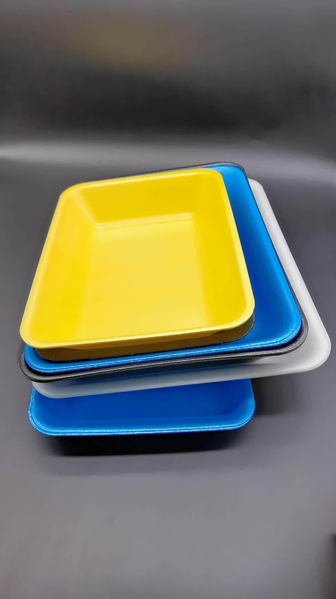 Baki Daging Styrofoam Biru Sekali Pakai Dengan Bantalan Penyerap Daging ...