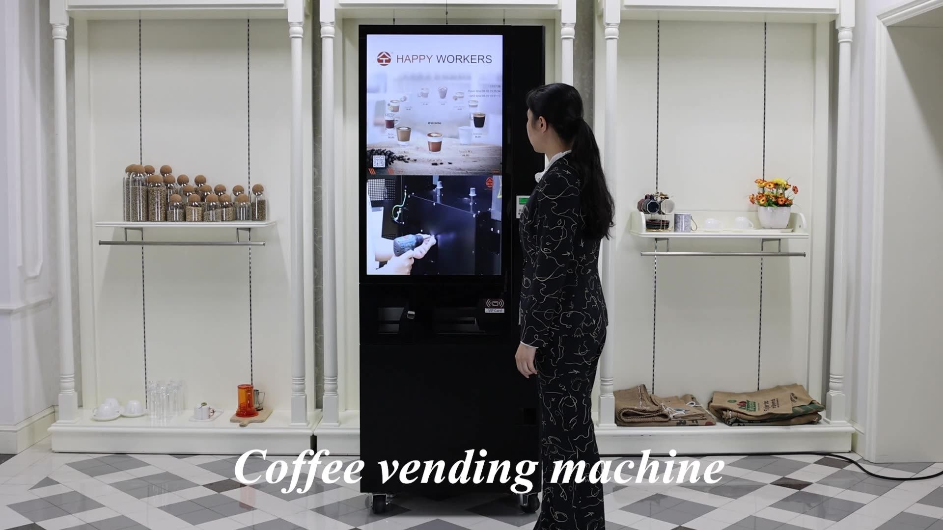 Smart Coffee Vending Machine Fully Automatic With Cloud Management ...