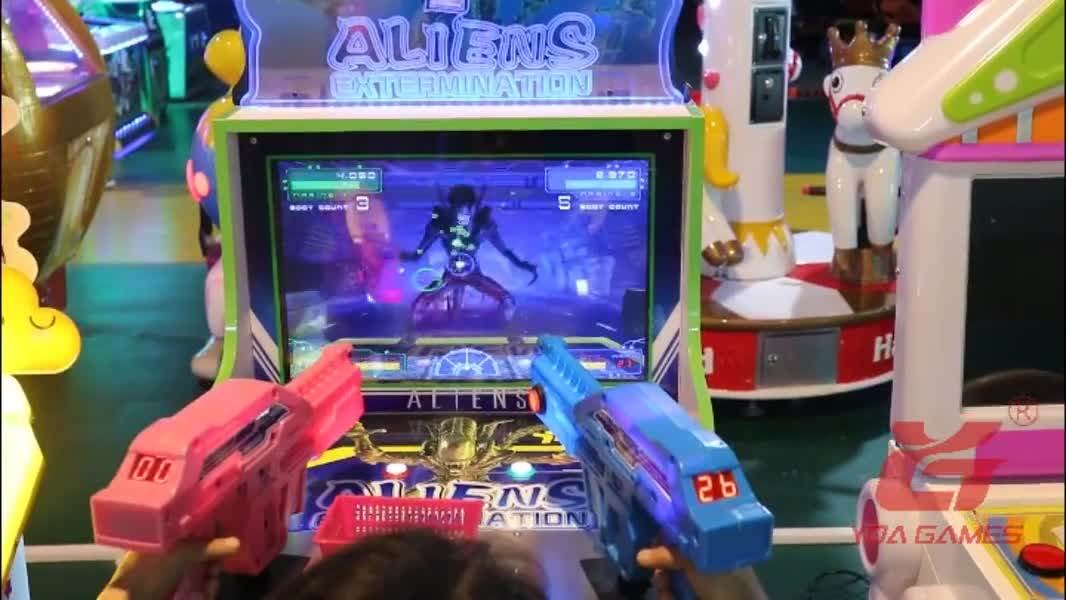 Coin Operated Shooting Game Machine Hot Sale Kids Aliens Extermination ...