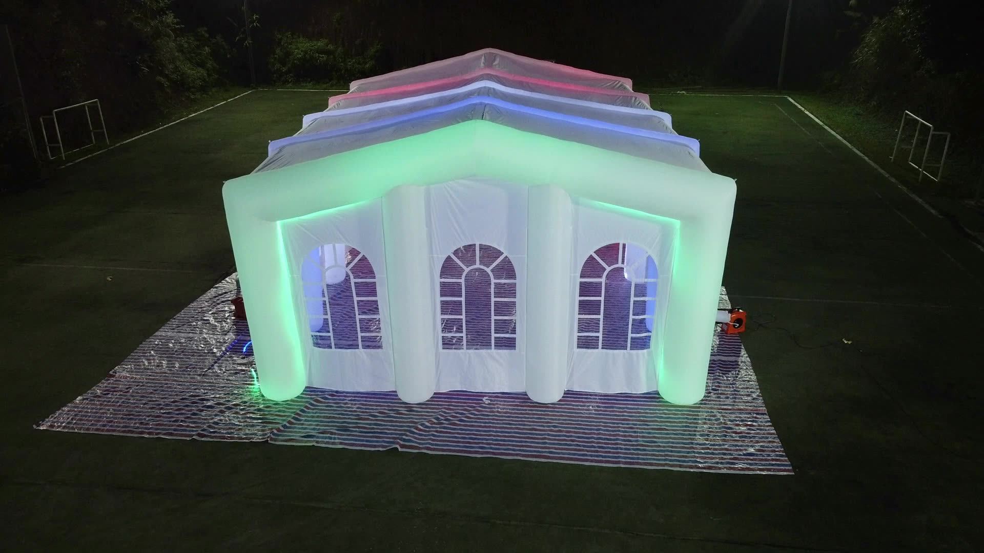 40x27.5ft Portable Blow Up White Inflatable Night Club With Led Light ...