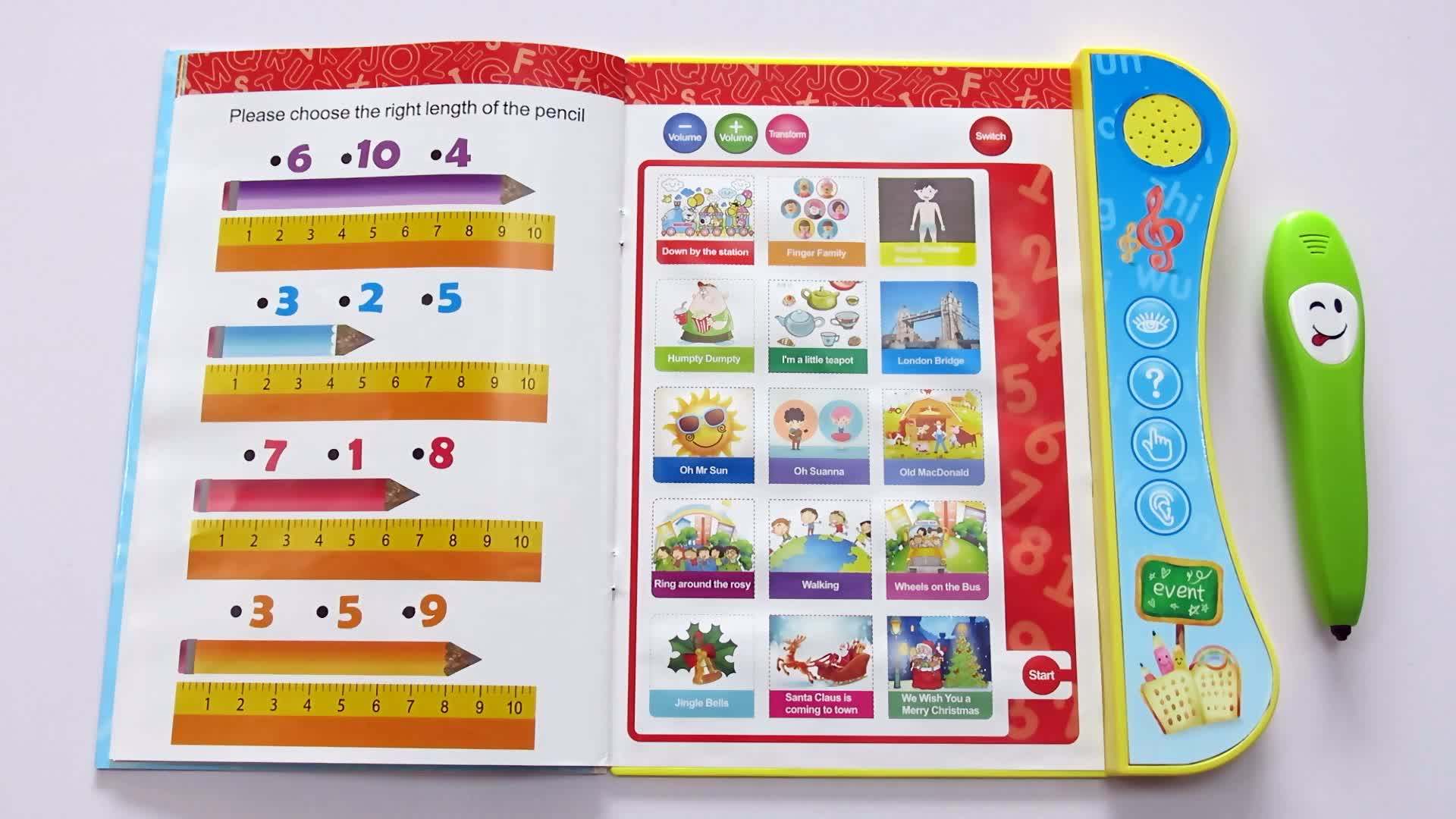 Kids Intelligence Book Toy English Learning Reading E-book Toy With ...