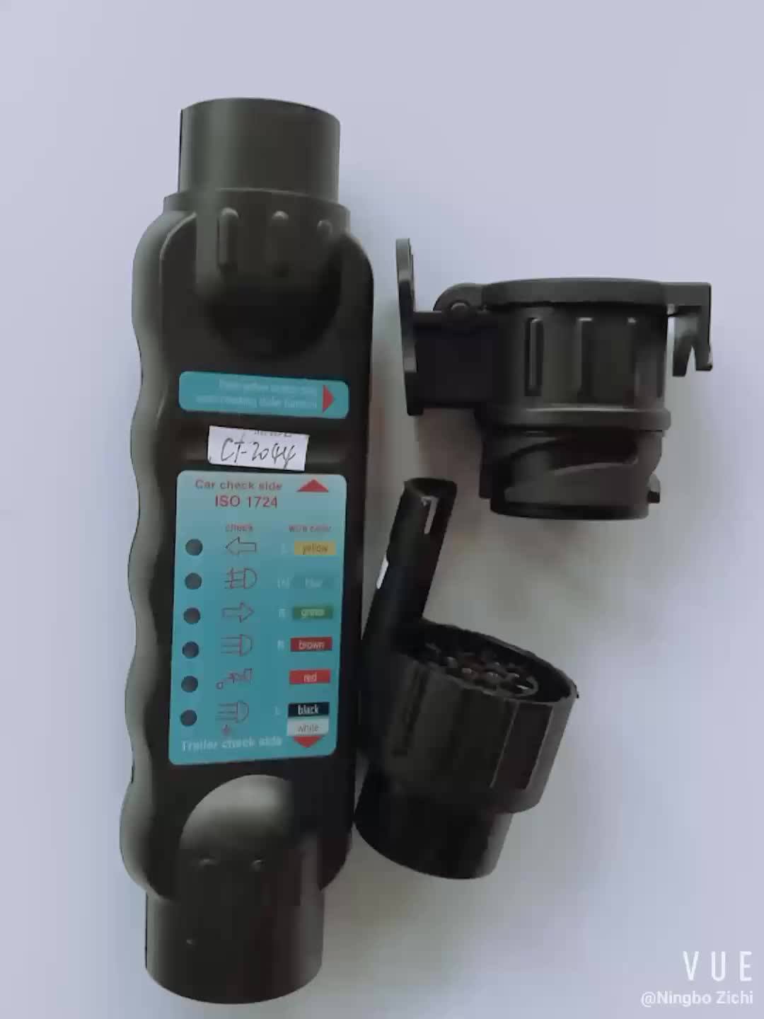 High Quality 7 Way 12v Trailer Tester 7 Pin Euro Socket And Plug Wiring ...