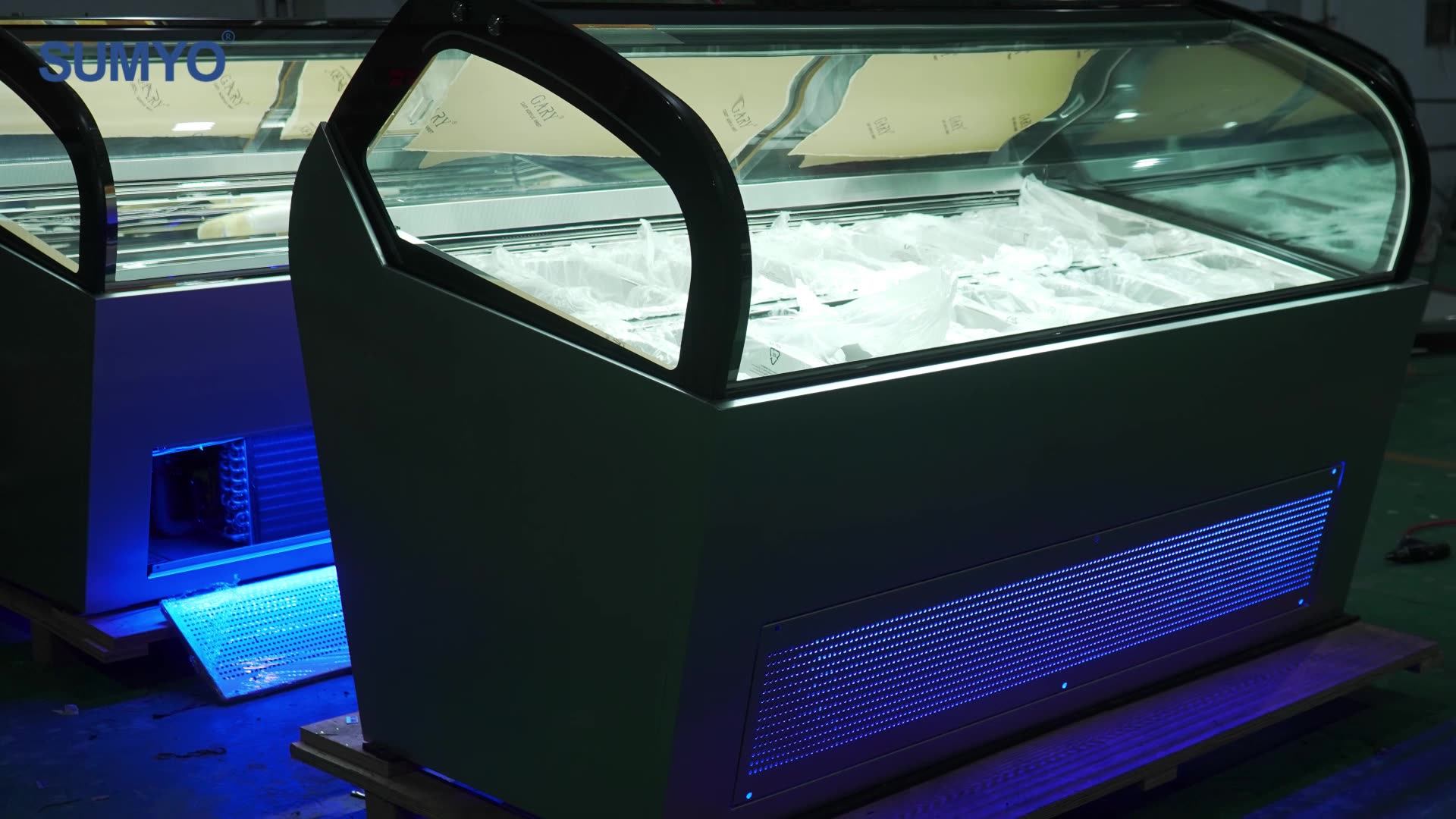 Gelato Lemari Pameran Freezer 180l,Lemari Es Krim Es Loli Lemari Es ...