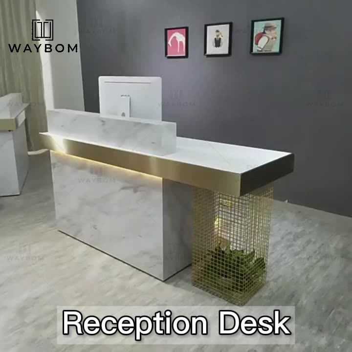 Pink Reception Desk Display Modern Reception Desk Design Spa Reception ...