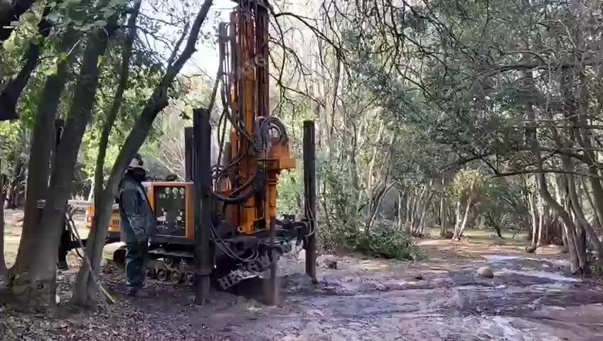 Ground Source Heat Pump Drilling Rig 180m Deep Pneumatic Water Well ...