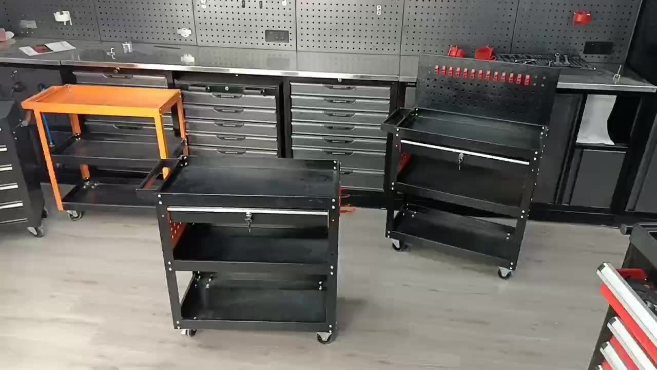 3 Layer Heavy Duty Tool Carts To Save Space Three-tier Storage Racks ...