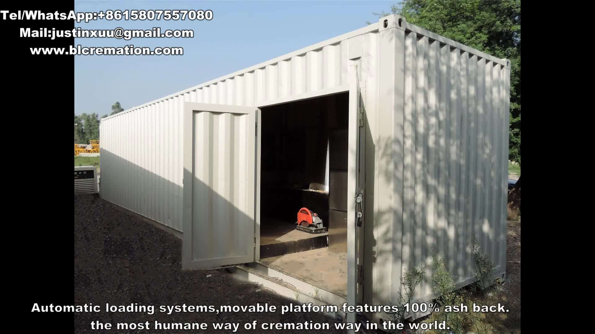 Automatic Human Crematory Incinerator Containerized Type 220v Cremation ...