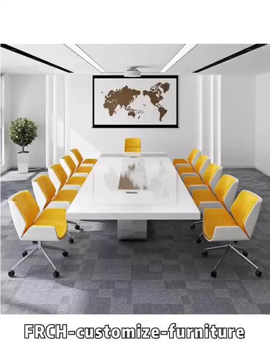 Latest Design High Glossy Long Conference Table Modern Office Furniture ...