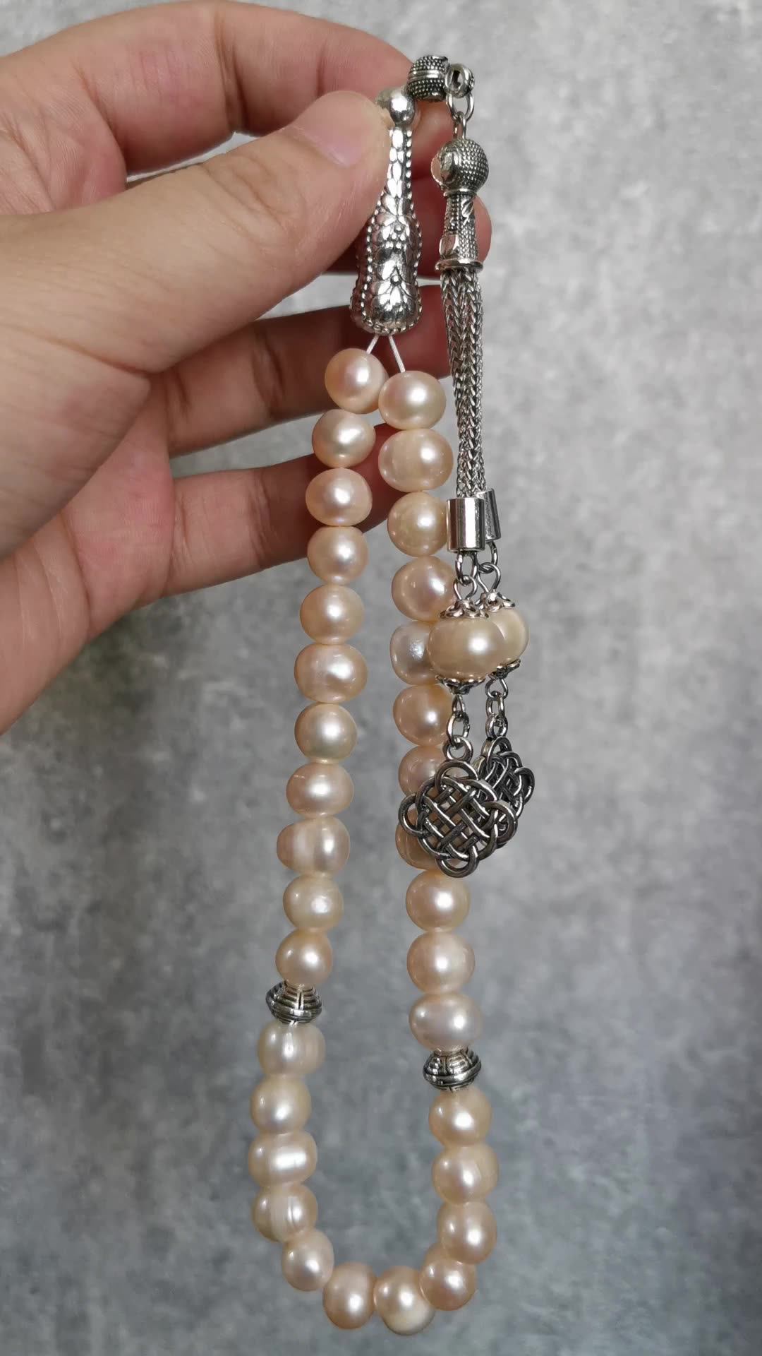 Pearl Misbaha Prayer Beads New Design 10-11mm Natural Freshwater Pearl ...