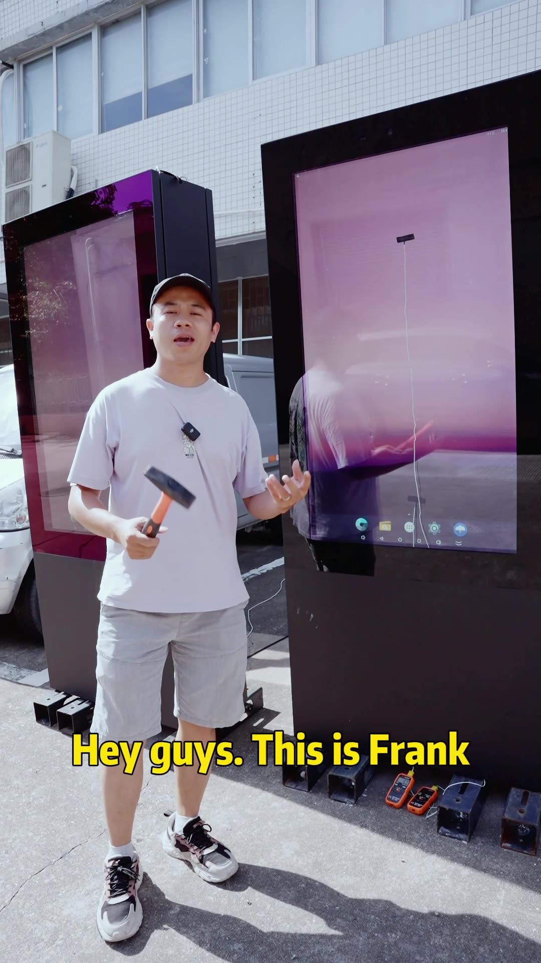 Outdoor Restaurant Menu Board Ip65 Floor Standing Lcd Digital Signage ...