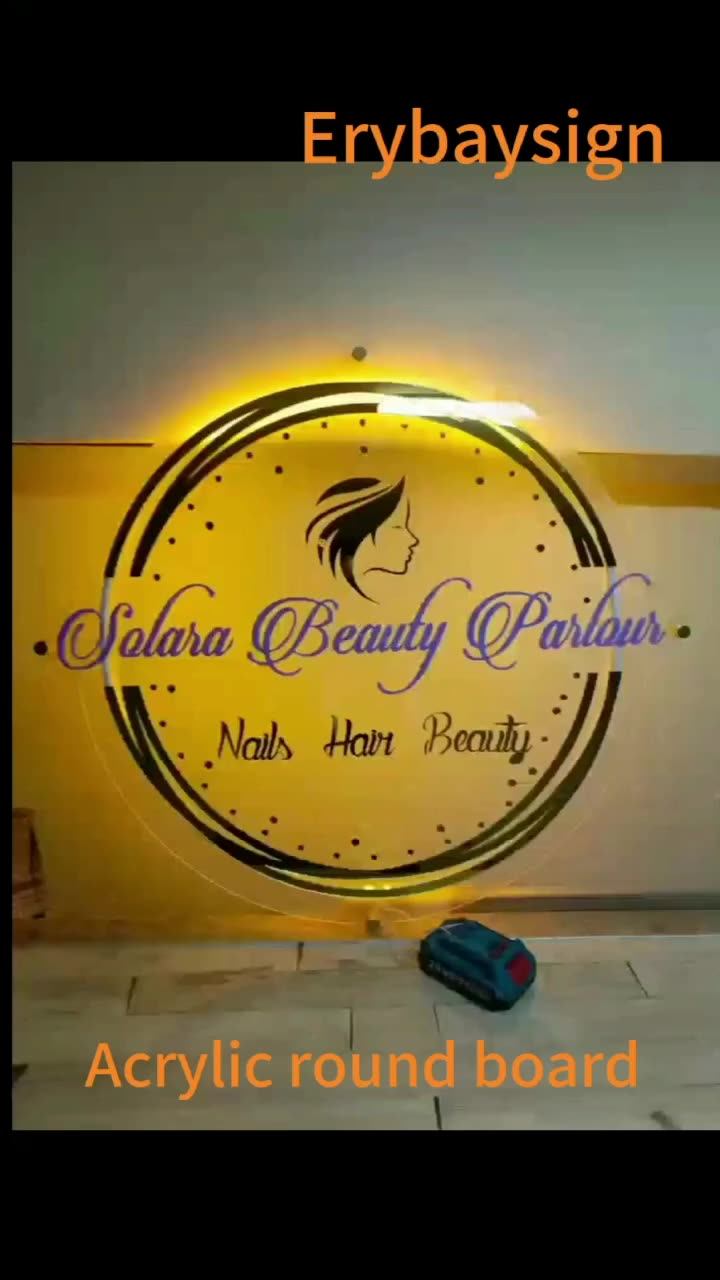 Custom Mirror Acrylic Signboard Logo Signage Design Light Up Letters ...