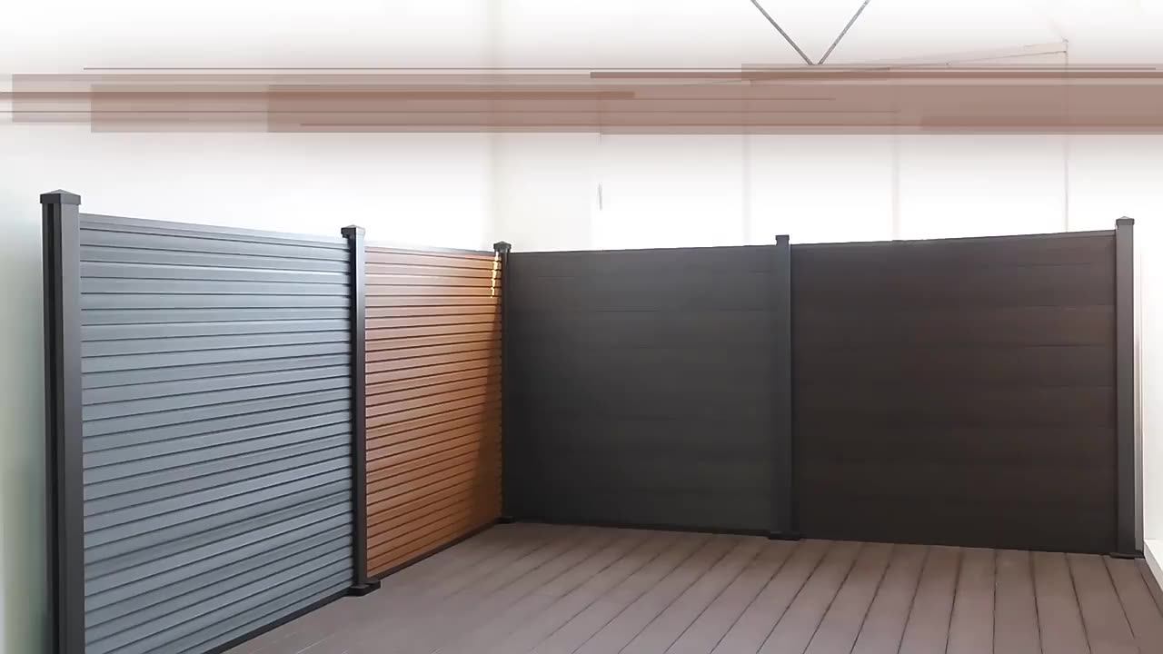 Linyuanwai Wpc Composite Fence Set Compound Garden Fence Panel Outdoor ...