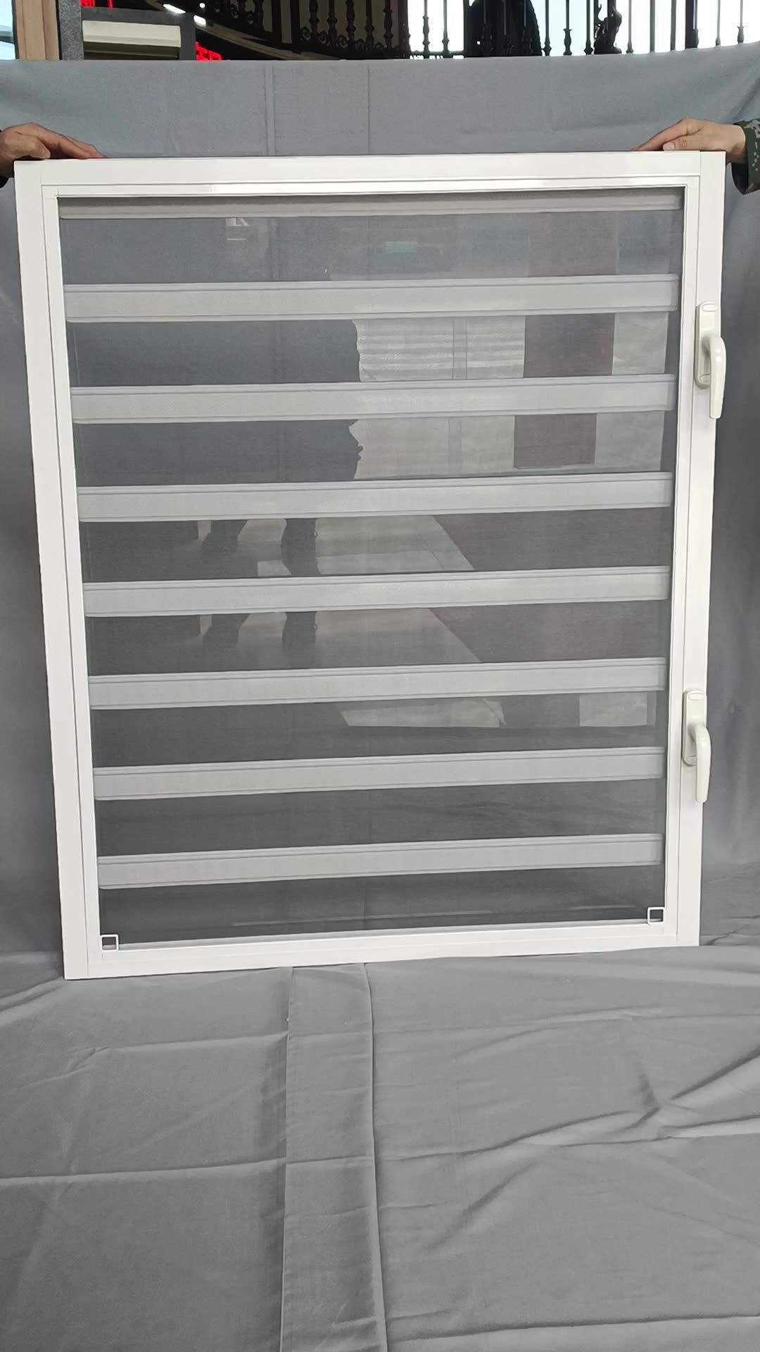 Fixed Louvre Fiberglass Windows Aluminum Shutter For Homes French Style ...