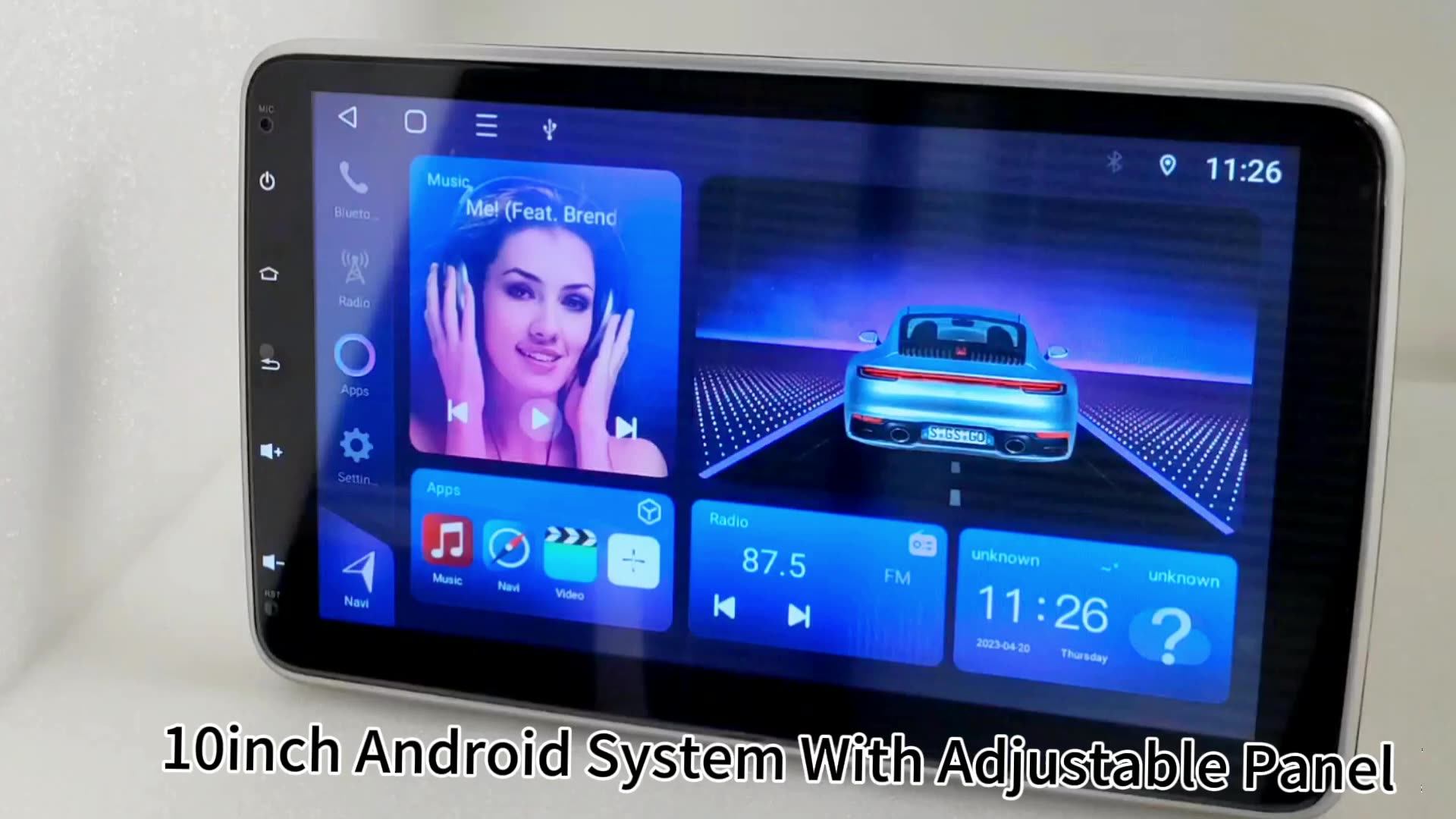 Universal Android 1din Double Din Adjustable 10 Inch Touch Screen Car ...
