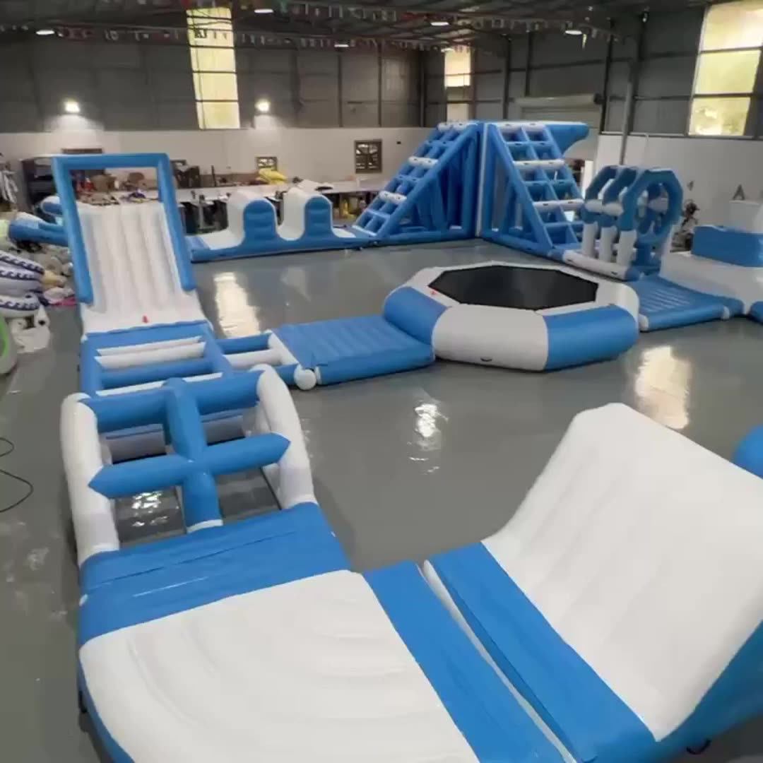 Large Inflatable Adventure Water Park Inflatable Floating Assault ...