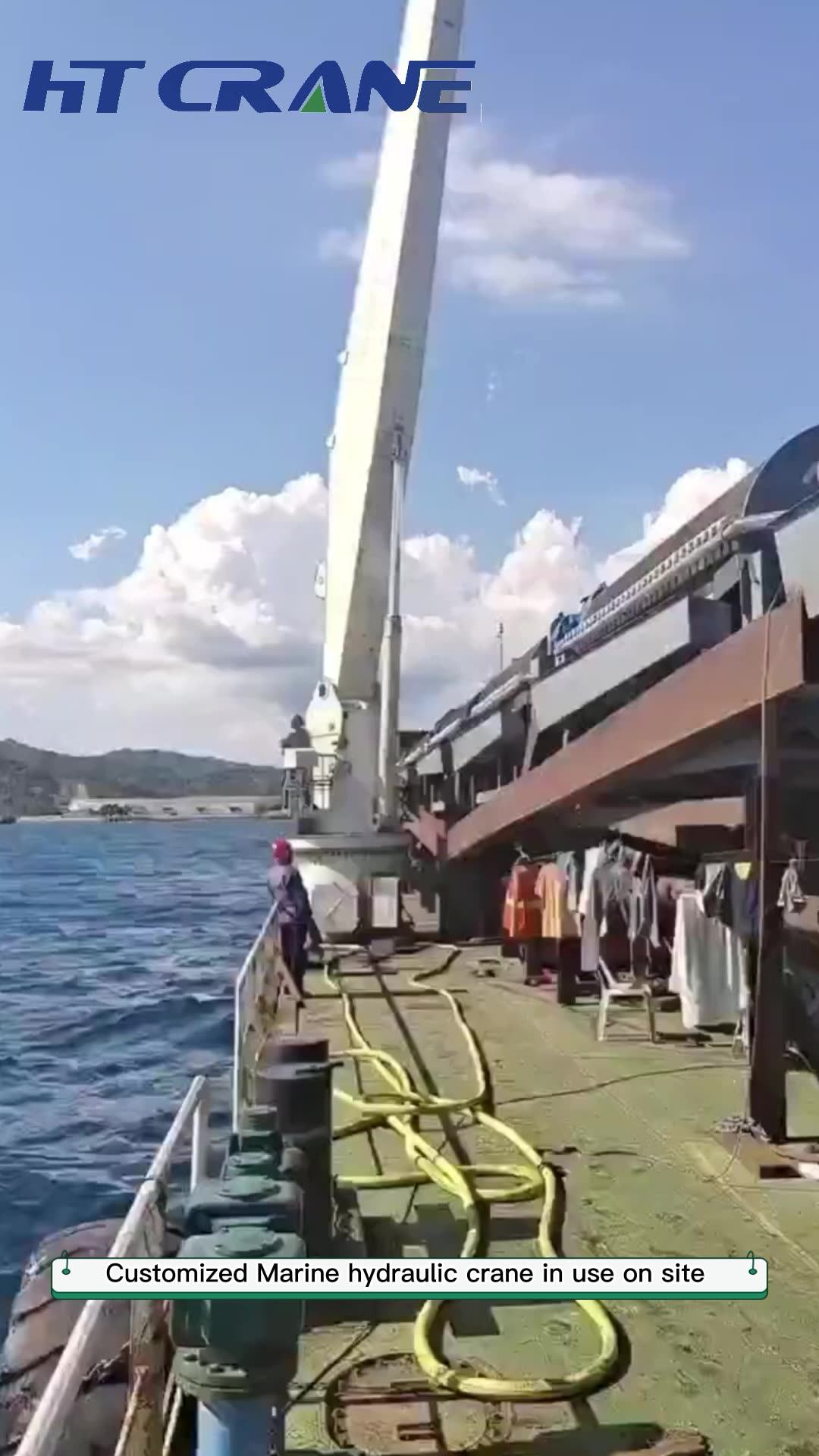 10 Ton 5 Ton Ship Crane 7 Ton Ship Telescopic Arm Boom Crane With Ccs ...