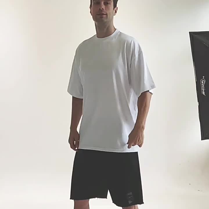 Mens Drop Shoulder Tshirt Custom Printing Oversized Tee Dropped ...