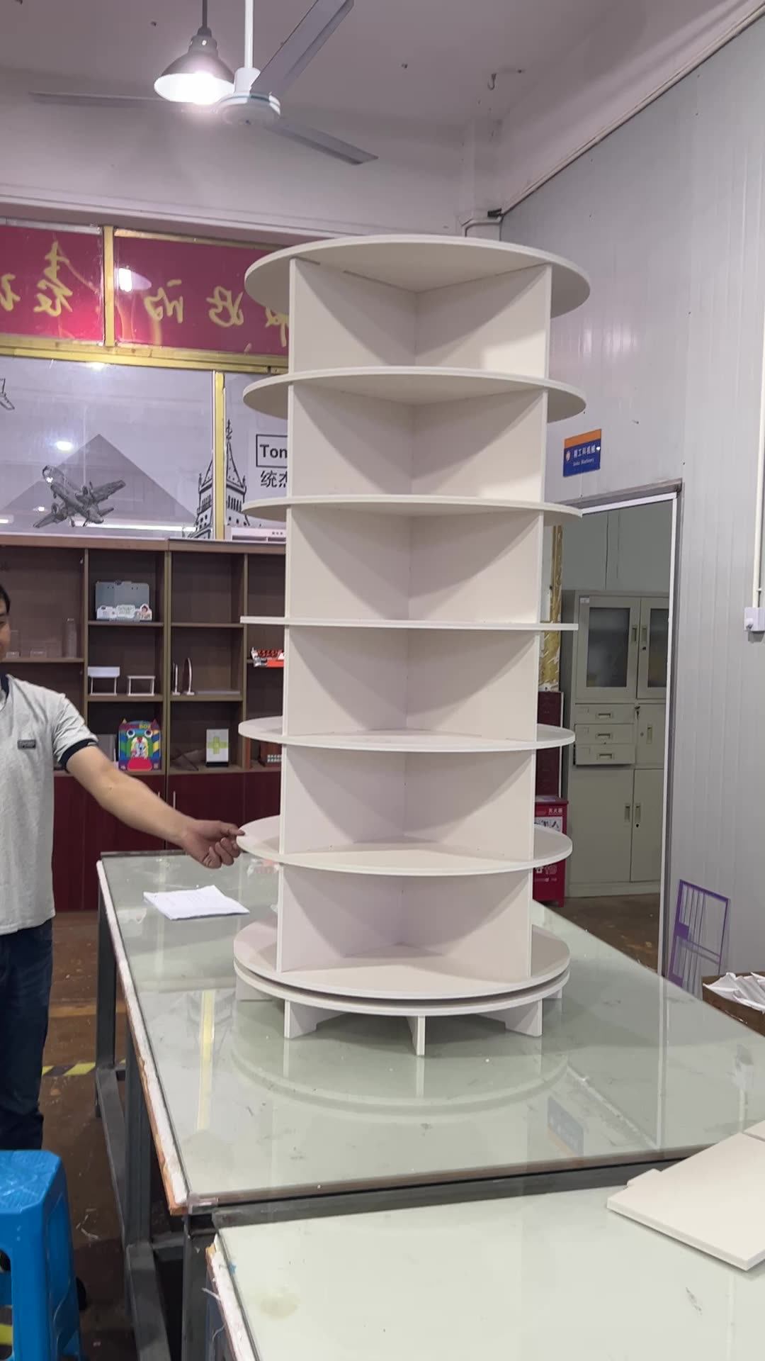 Customized Size Shoe Carousel 360 Rotating Shoe Rack Tower 7 Tier ...