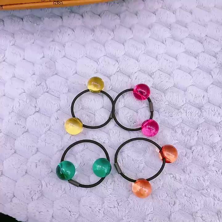 Mylulu 2024 Free Samples Colorful Candy Knocker Ball Hair Ties Hair ...