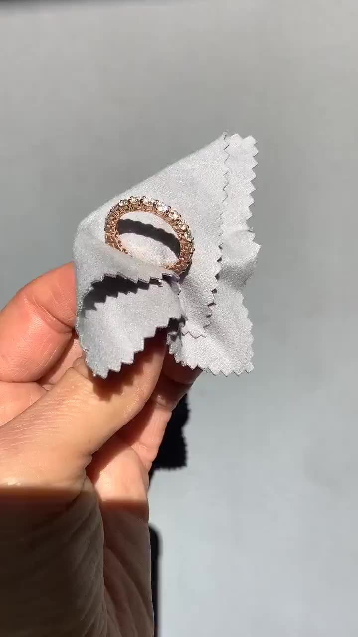 Custom Lab Diamond Wedding Band 925 Silver 2mm 3mm 4mm Eternity Lab ...