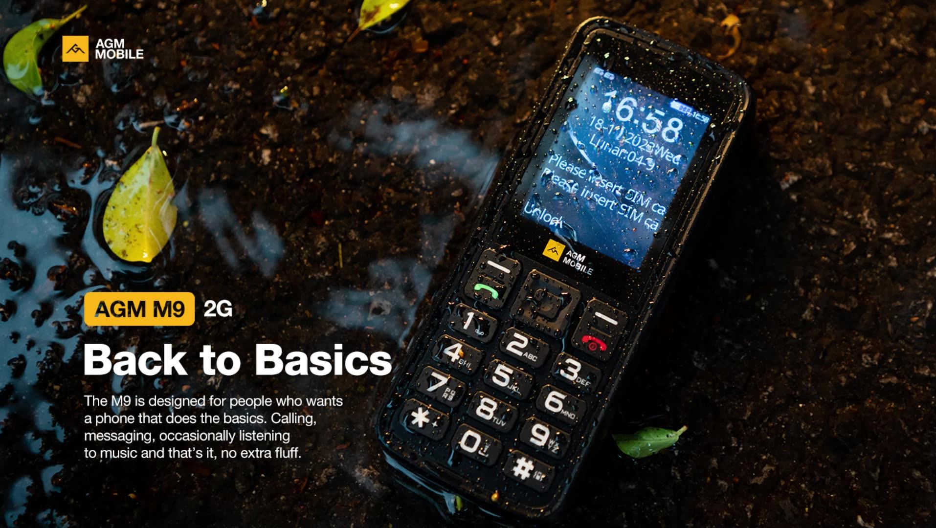 Agm M9 2g Waterproof Rugged Feature Cell Phone 2.4inch Powerful Torch ...