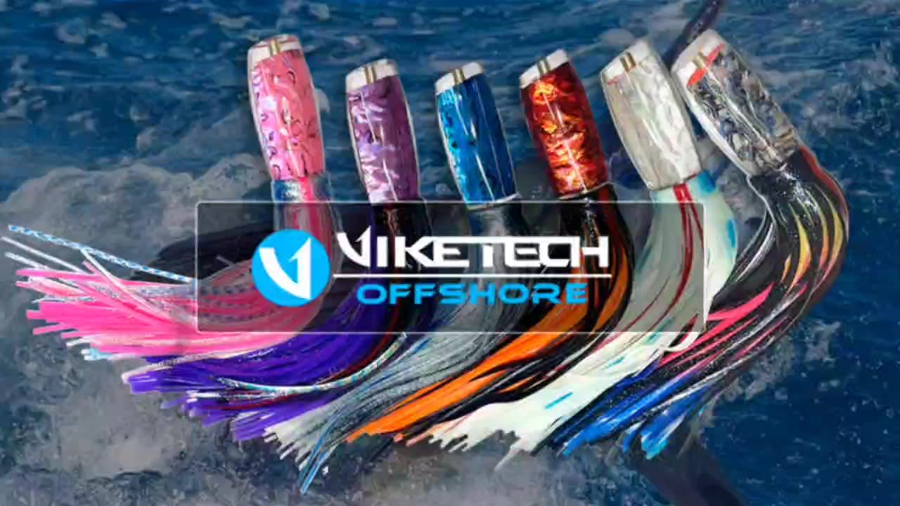 Resin Head Trolling Lures Octopus Skirts Baits Saltwater Big Game ...