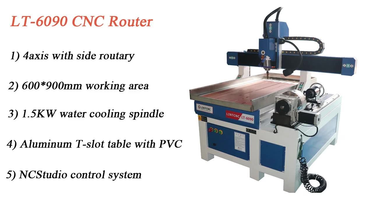 Mini 2.2kw Cnc Router 6090 Small Cnc Milling Machine / Router Cnc Wood Acrylic Stone Metal ...