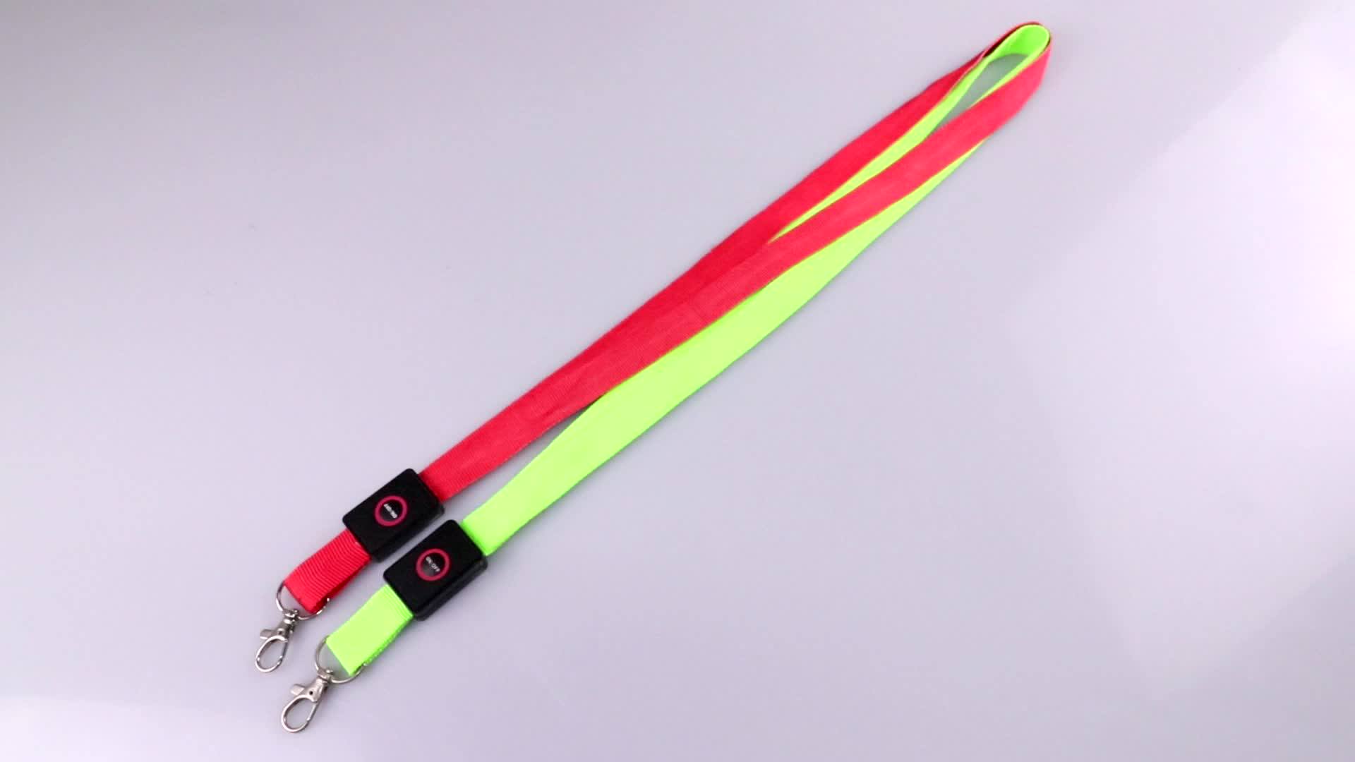 Premium Custom Colorful Led Lights Id Card Neck Strap Keychain Glow ...