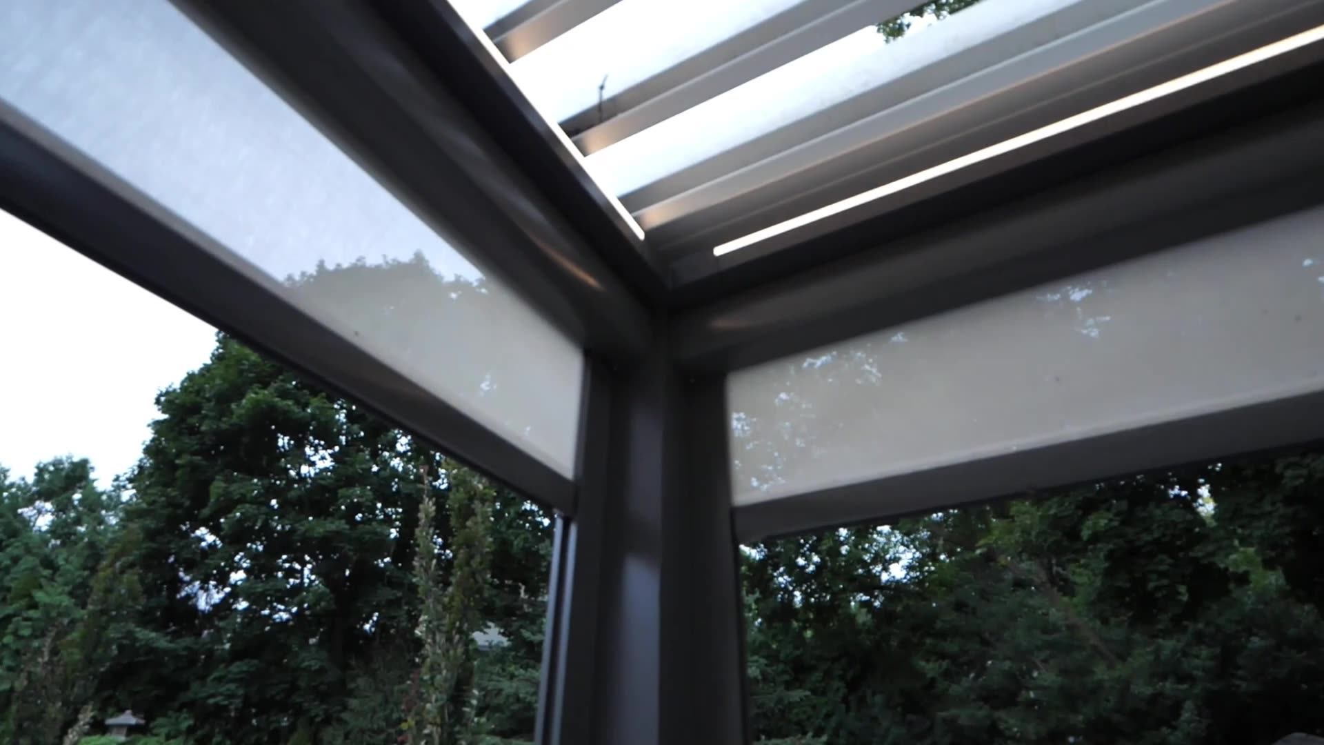 Motorized Louver Roof System Garden Aluminum Gazebo Outdoor Bioclimatic ...