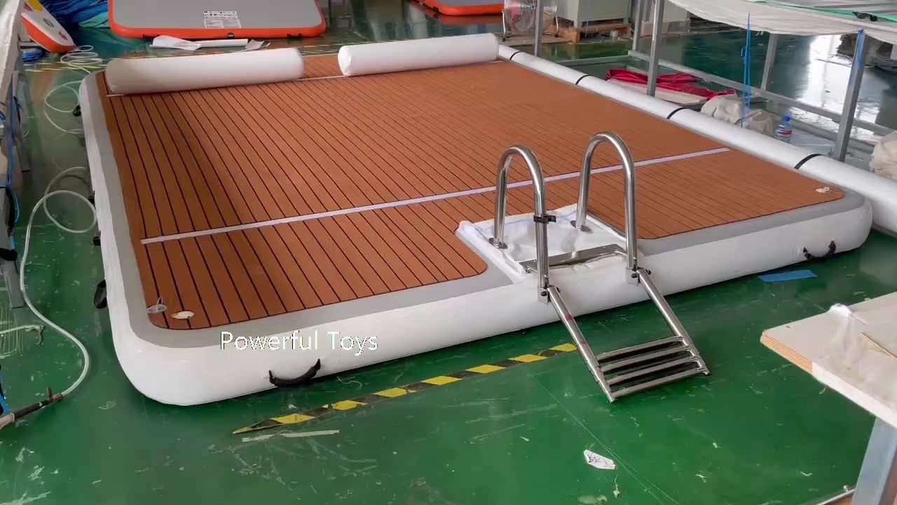 Leisure Land 422 Inflatable Swim Island Floating Raft Inflatable Foil ...