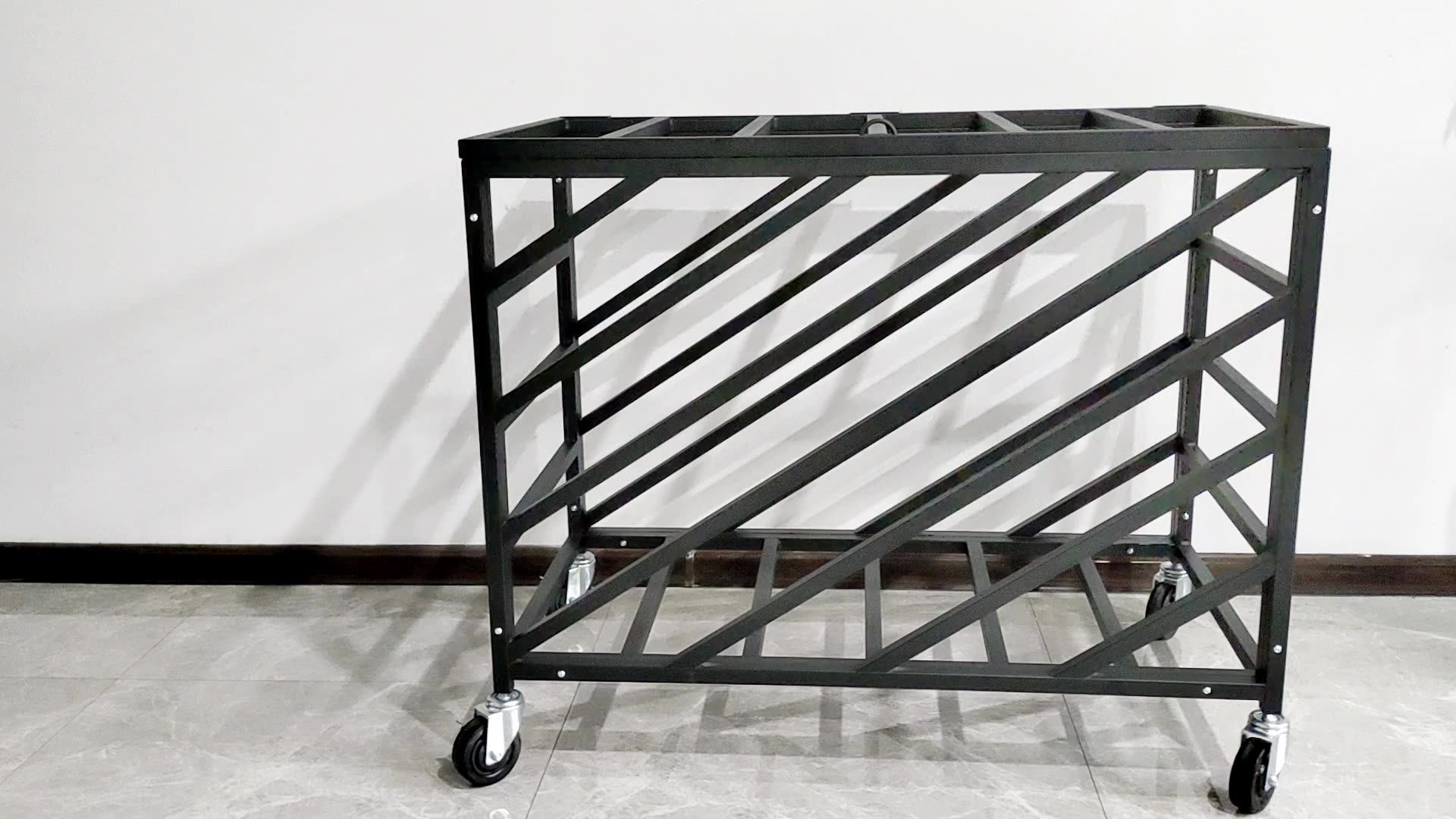 Jh-mech Garage Ball Storage Rack Rolling Basketball Racks With Baskets ...
