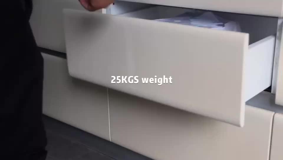 Push Open Soft Close Rail Undermount Concealed Drawer Slide Drawer ...