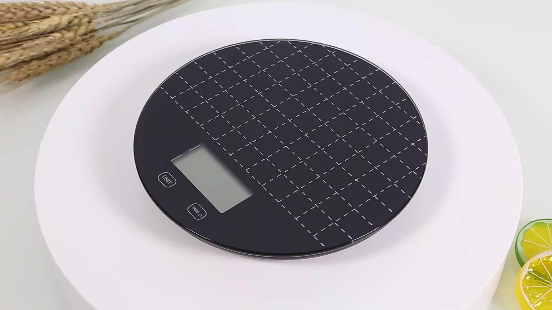 Round Precision Calorie Counting Electronic Digital Kitchen Food Scale ...