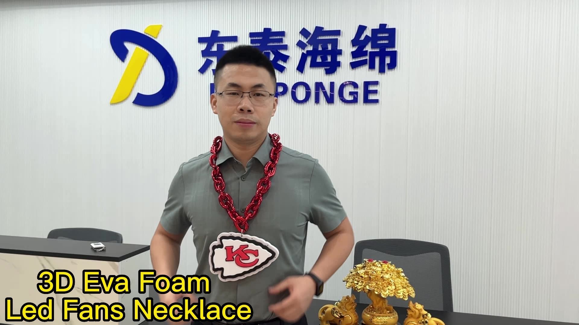 Large Logo Plastic Big Chain 3d Necklace Eva Foam Fan Football Teams ...