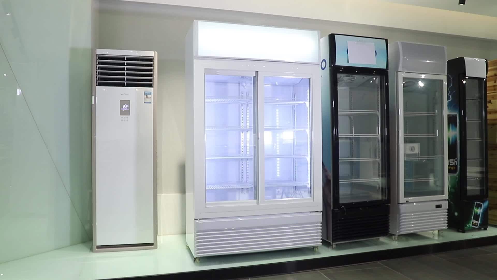 Oem 360l Single Glass Door Display Commercial Showcase Cooler Fridge ...