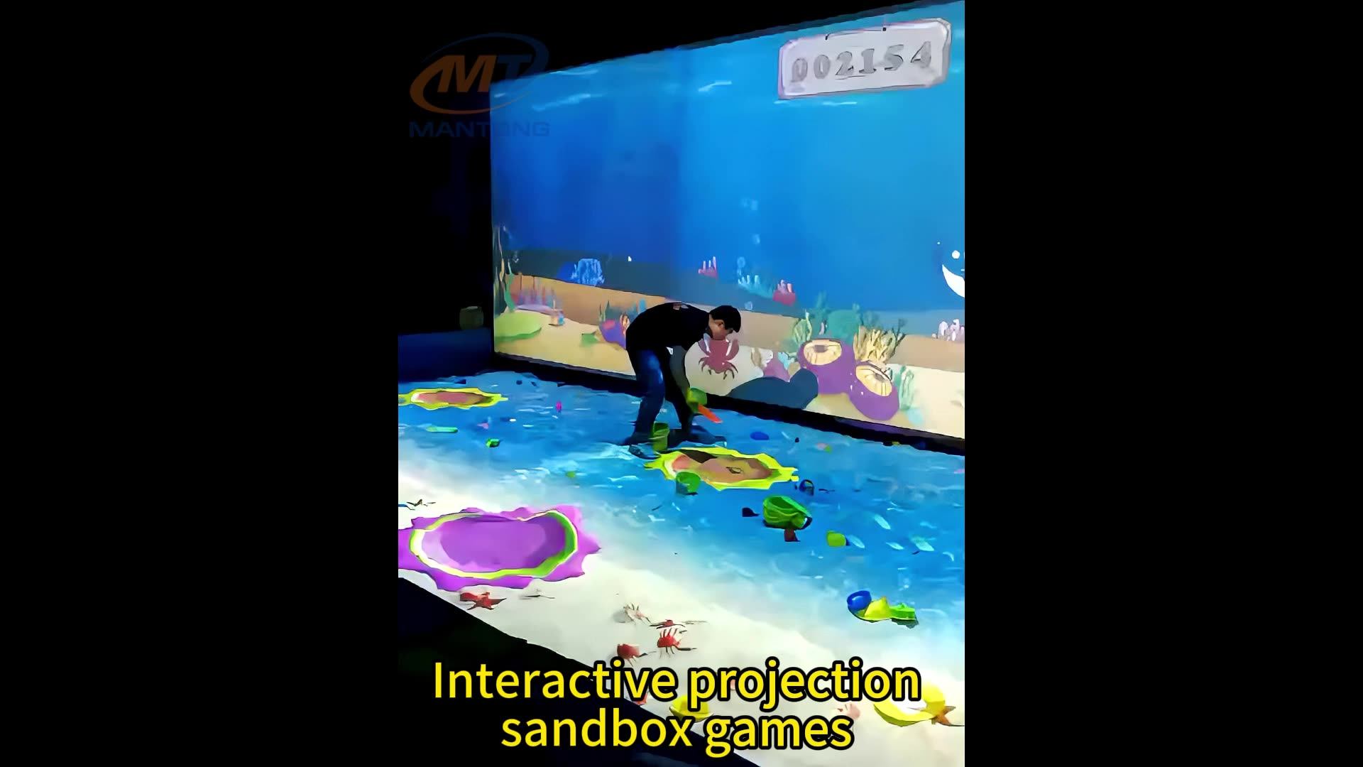 Kids Playing Area Interactive Floor Projector Sand Pool Interactive Projection Software ...