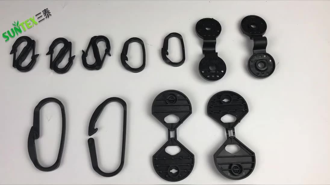 Black Plastic Snap Hook Double S Hooks,Clips To Connect Woven Net On ...