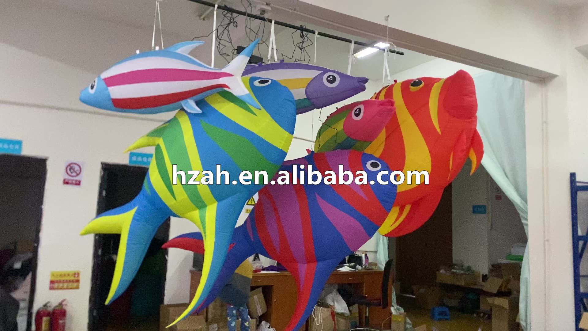 Flying Inflatable Lighted Fish Sea Animal Balloon For Advertising - Buy ...