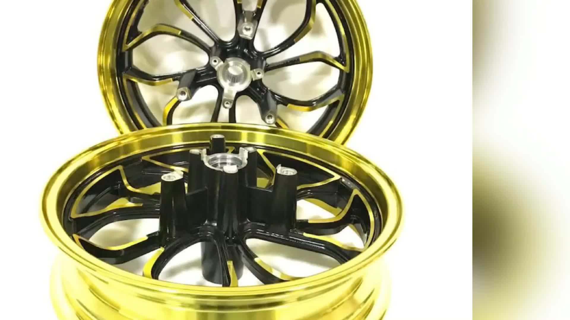 Blue Color Motorcycle Front/rear Wheel Rims 13 14-17 Inch Aluminum ...