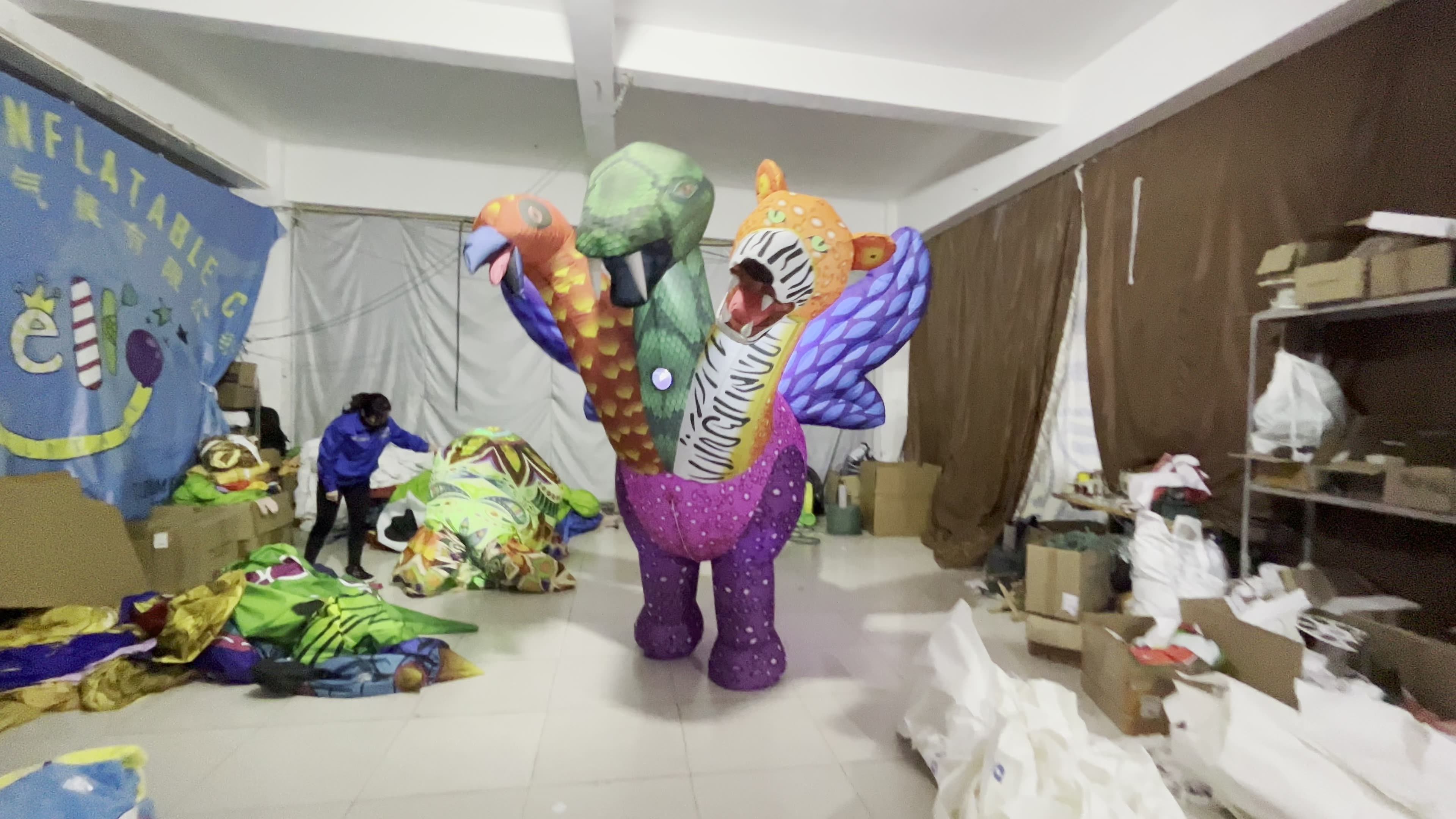 Festival Inflatable Mythical Creatures Costume Walking Inflatable Three ...
