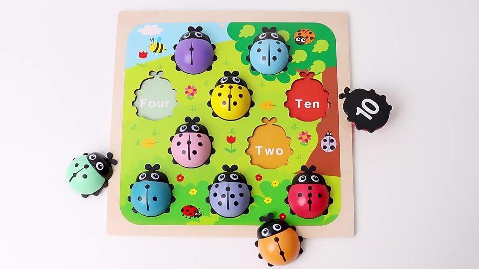 Montessori Digital Cognitive Counting Number Toy Wooden Counting ...