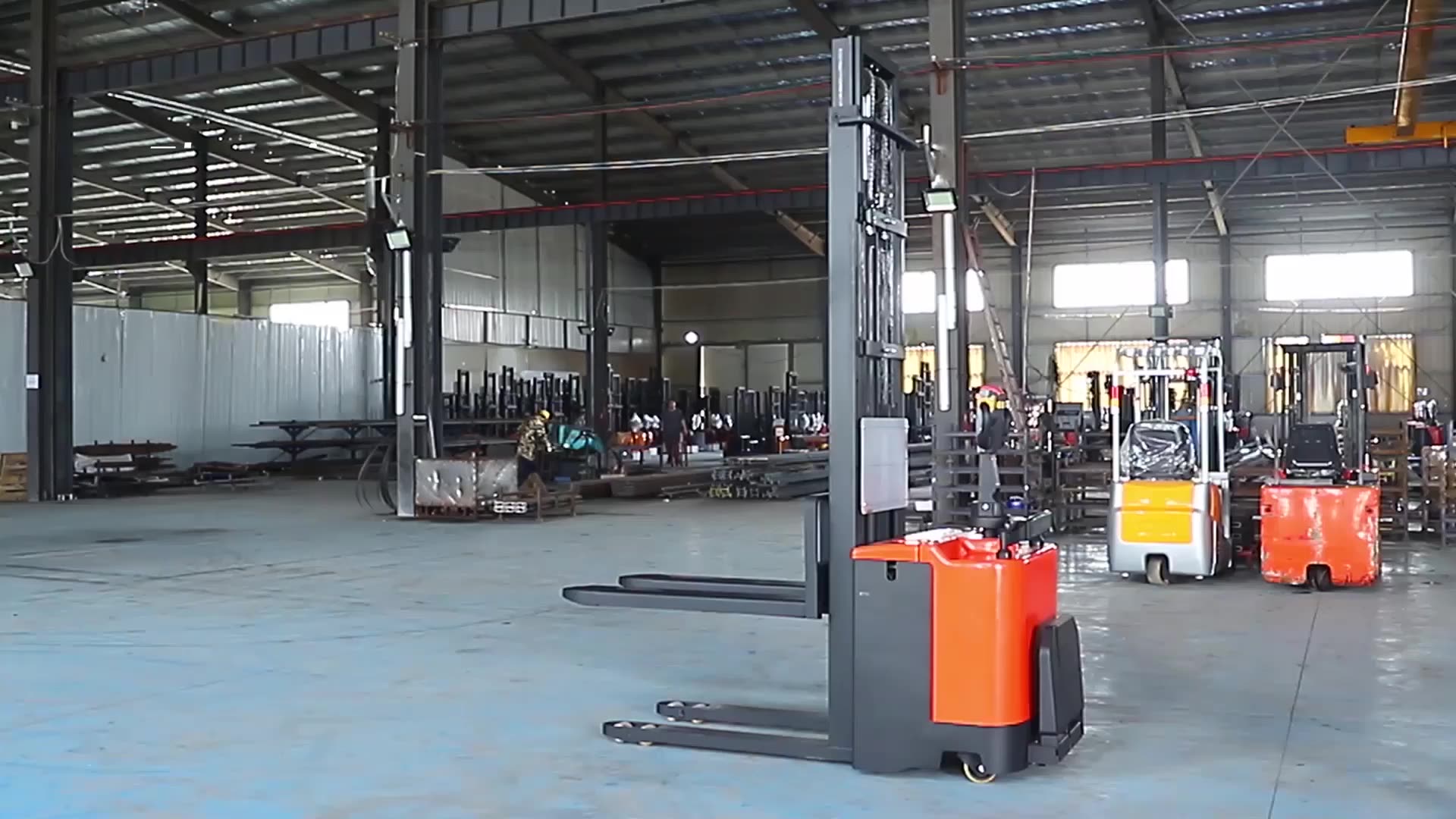 Small Electric Forklift 2 Ton Full Electric Forklift Truck Electric Pallet Stacker 3m Electric ...
