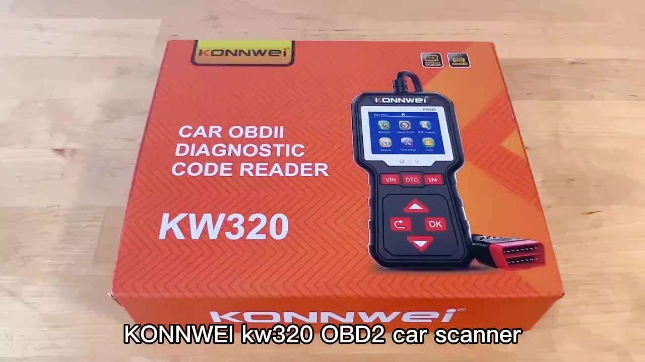 Konnwei Kw320 Car Obd2 Error Code Reader Handheld 12v Automotive ...