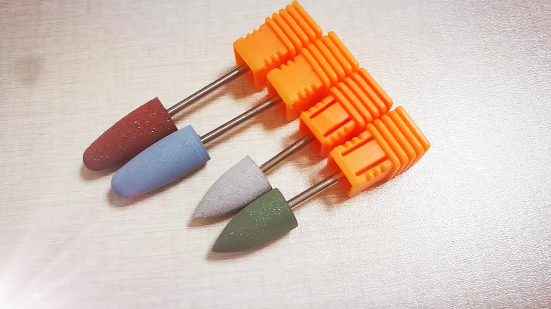 1pcs 8 Colors Nail Drills Rubber Silicone Manicure 3/32" Buffer Mill ...