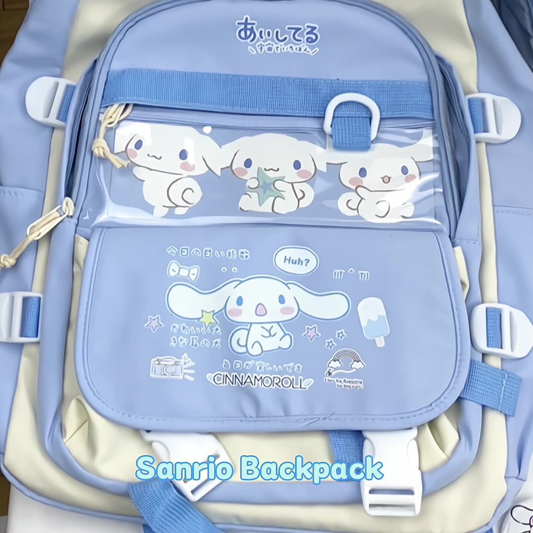 Cute Cool Backpack For Girls Cartoon Backpack With Cinnamoroll Kawaii ...